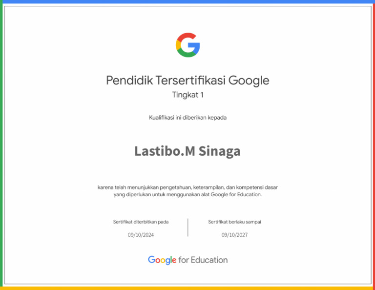 Sertifikat Google Lasty Sinaga | PDF