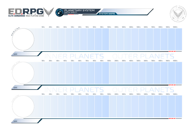 Planetary System Data Sheet - Colour | PDF