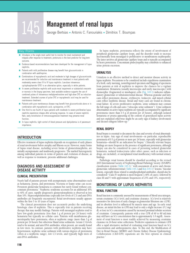 145 Management of Renal Lupus | PDF | Creatinine | Kidney