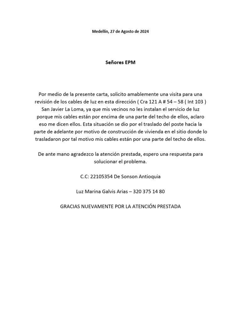 Carta Epm | PDF