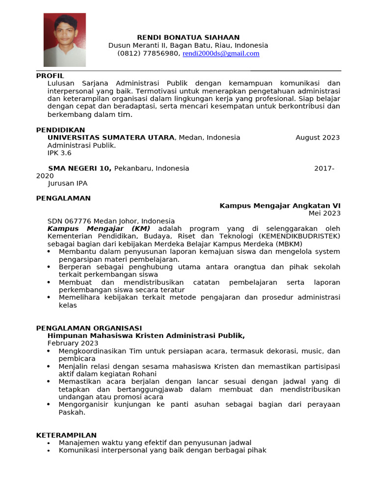 Contoh CV Ats | PDF