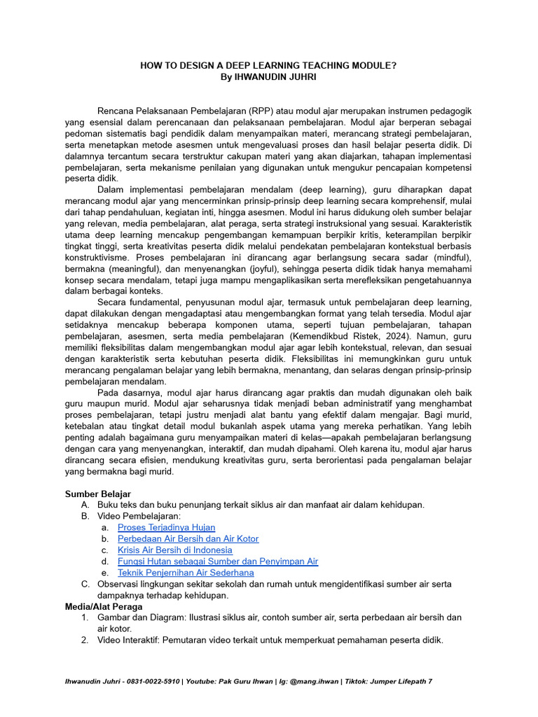 How To Design A Deep Learning Teaching Module | PDF