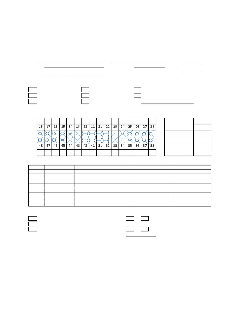 Oral Health Examination Record Template | PDF | Dentistry | Dentures