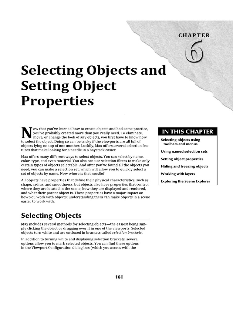 Selecting Objects and Setting Object Properties: Selection Brackets | PDF
