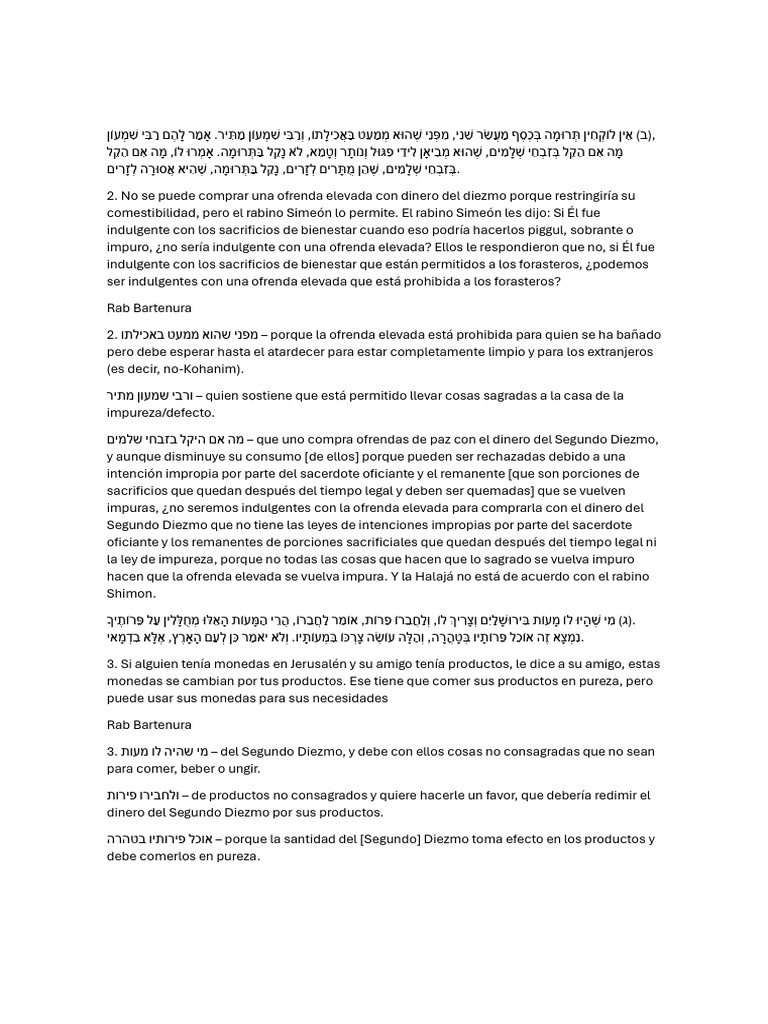 Maaser Sheni 3 2-5 | PDF