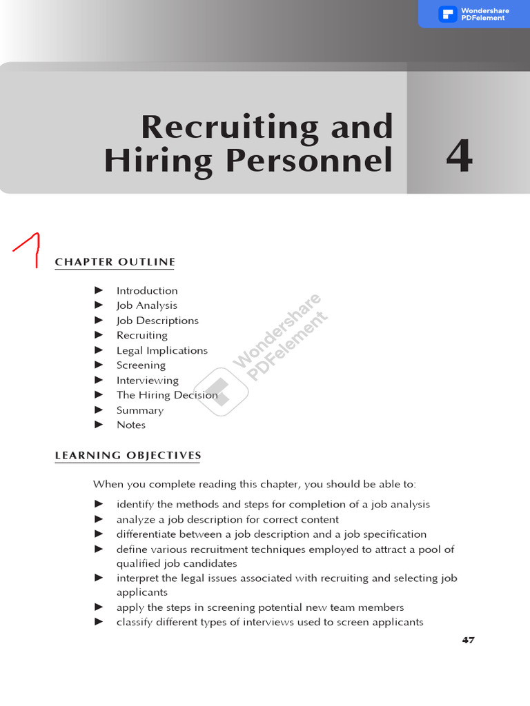 Group 1 Chapter 4 Recruiting and Hiring Personnel) | PDF | Recruitment | Performance Appraisal