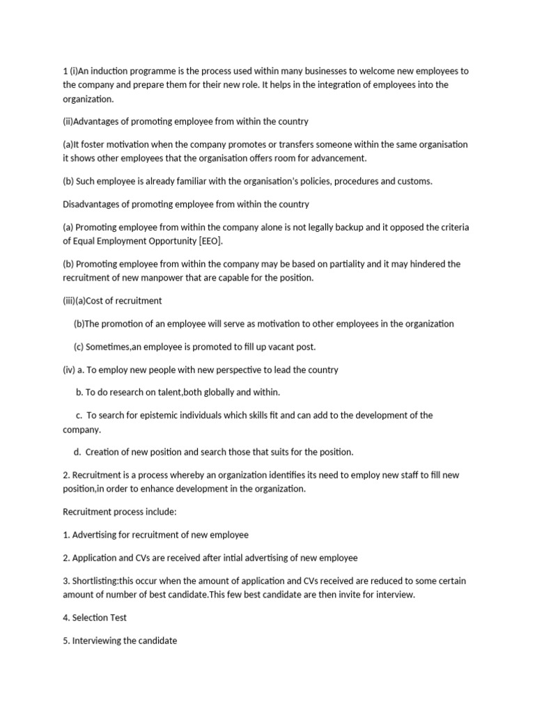 Employee Induction and Recruitment Guide | PDF | Recruitment | Employment