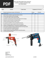 Drill Machine Safety Checklist | PDF