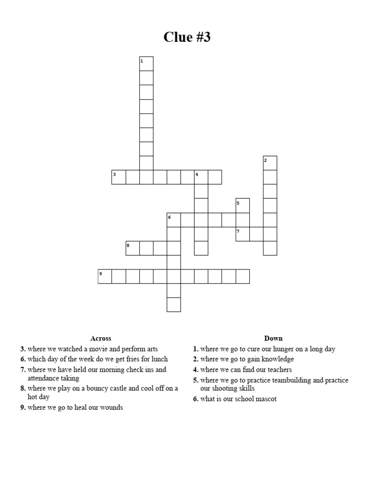 Field Day Word Search Clues | PDF