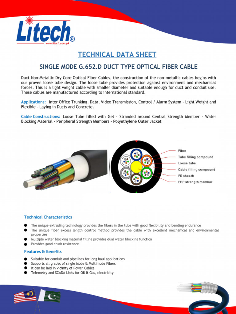 TDS - SM G.652.D Duct Type OFC | PDF