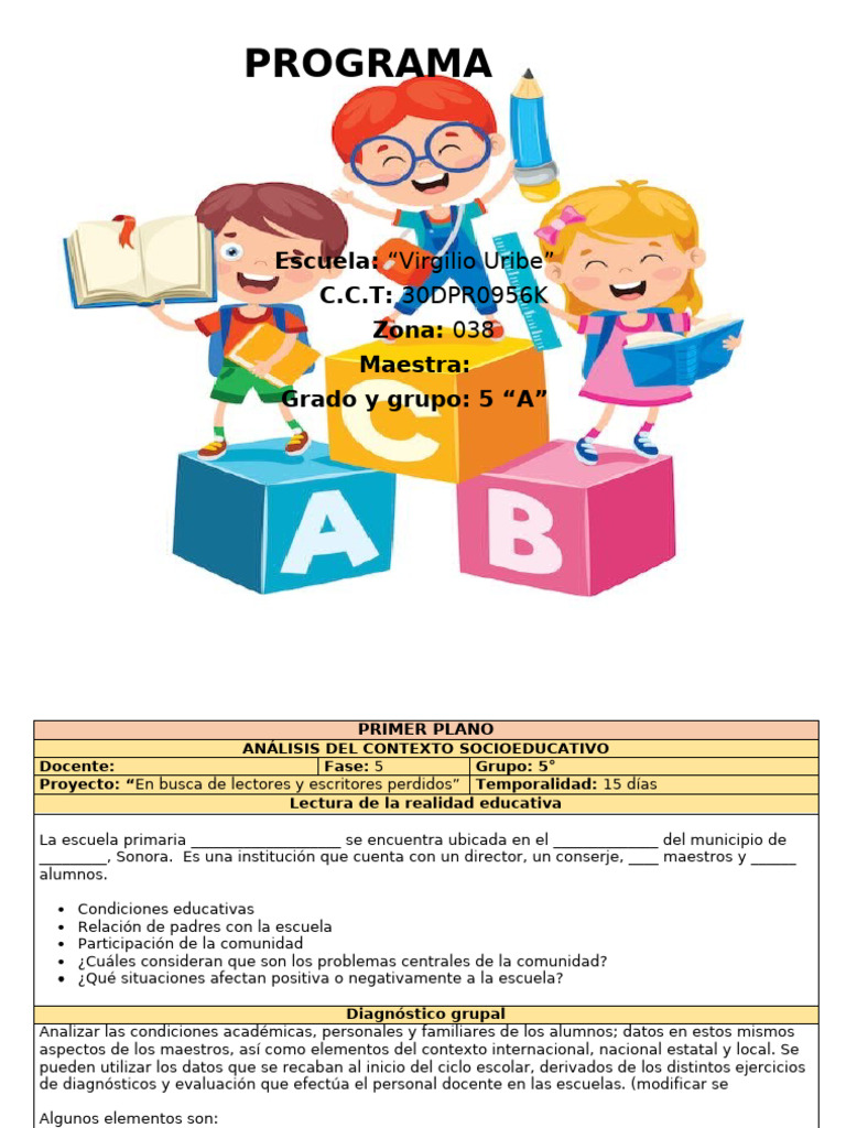 Programa Analitico 5to | PDF | Biodiversidad | Escuelas