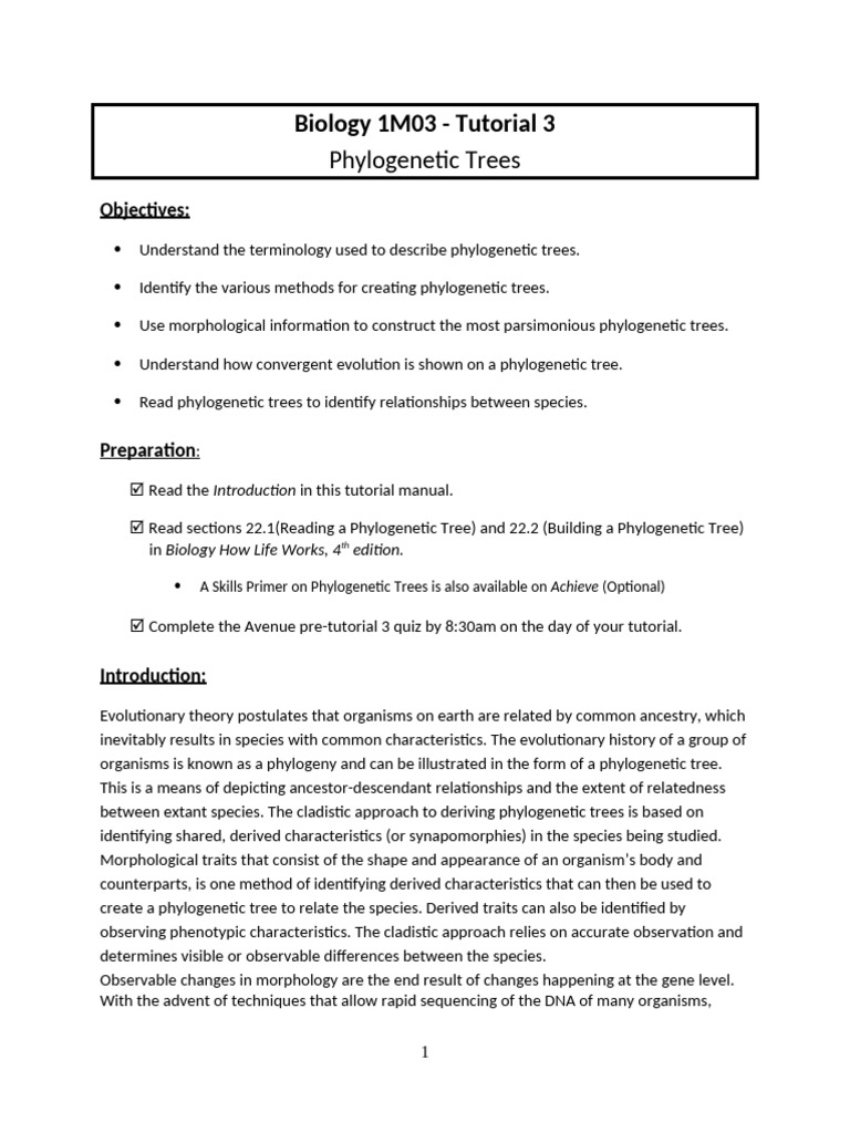 Phylogenetic Trees Tutorial Guide | PDF | Phylogenetics | Taste