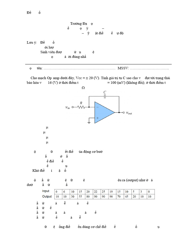 Dap an Ky Thuat Dieu Khien Tu Dong Thi HK2.11-12 | PDF