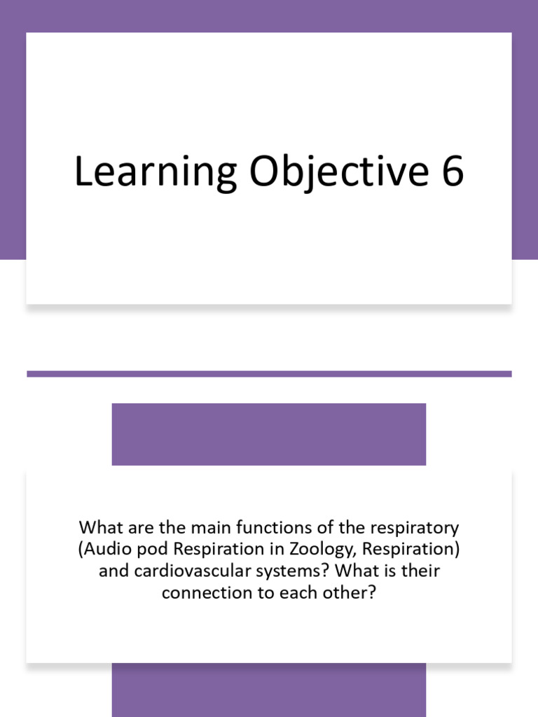 BIOL 351-24 Learning Objective 6 | PDF | Respiratory System | Lung