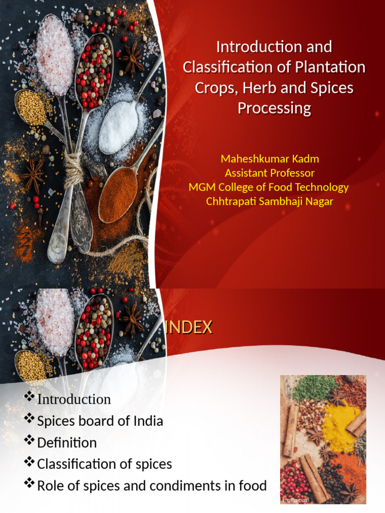 Plantation Crops: Spices and Processing Insights | PDF | Spice | Ginger