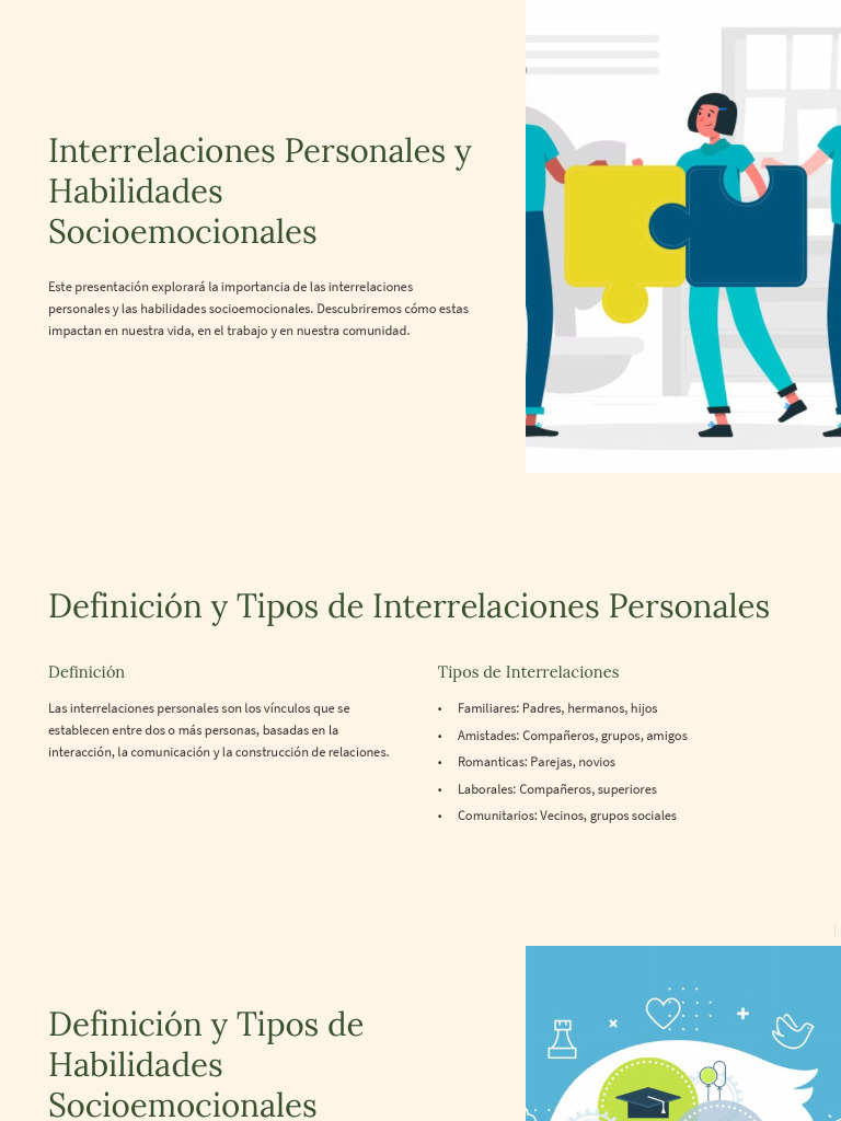 Interrelaciones Personales y Habilidades Socioemocionales | PDF | Las ...