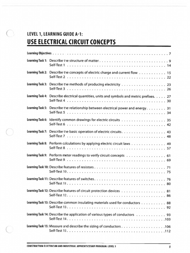 A-1 Electrical Circuit Concepts | PDF
