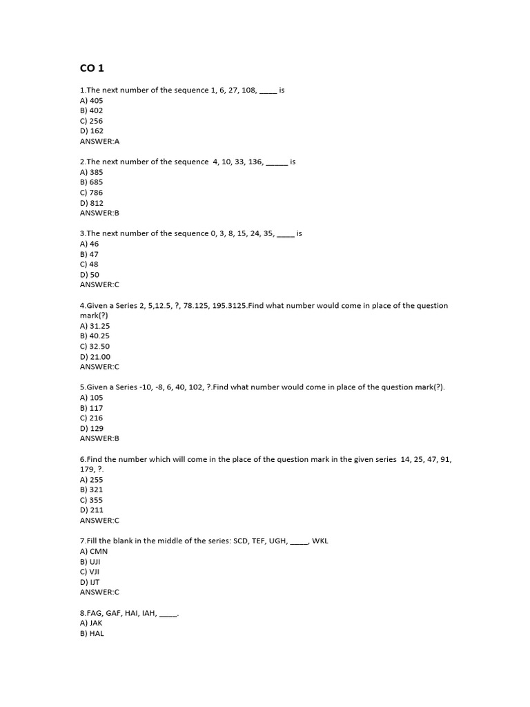 Aptitude Essential Question Bank (All Possible Questions) | PDF ...