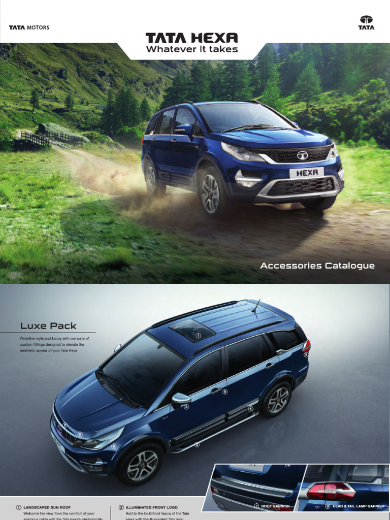 Tata Hexa Accessories Catalogue | PDF
