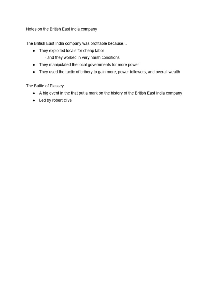 British East India Company Insights | PDF