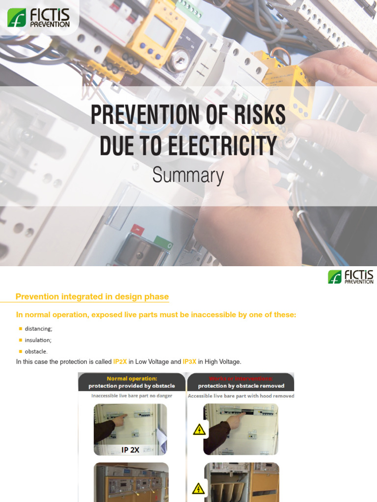 Fictis_Prevention_summary_M05 | PDF | Insulator (Electricity) | Personal Protective Equipment