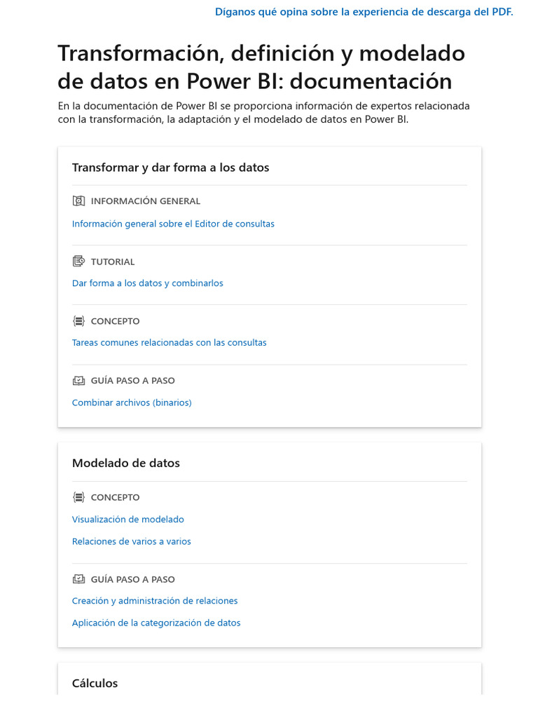 MS_Learn - Transformación, Definición y Modelado de Datos en Power BI | PDF | Almacén de datos ...