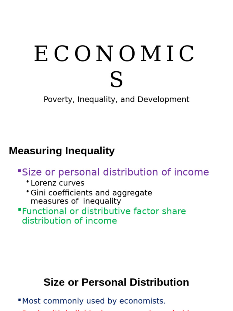 Economics Poverty Inequality | PDF | Income Distribution | Gini Coefficient