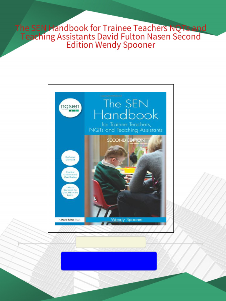 The SEN Handbook for Trainee Teachers NQTs and Teaching Assistants ...