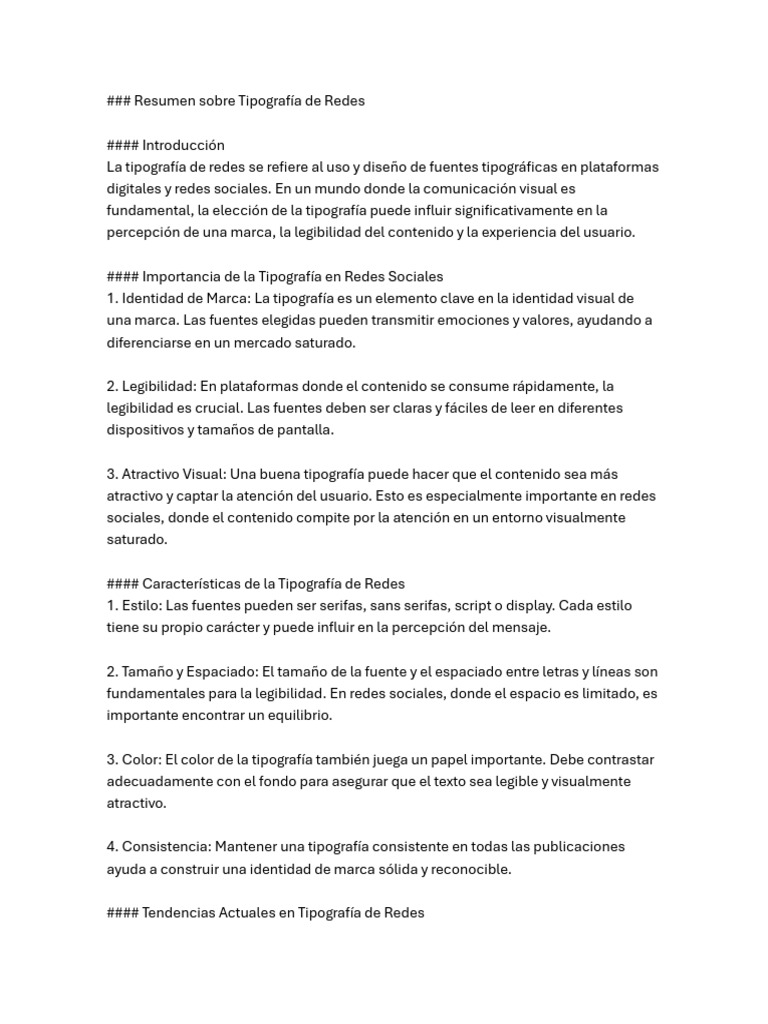 Tipografía en Redes Sociales: Claves y Tendencias | PDF | Tipografía ...
