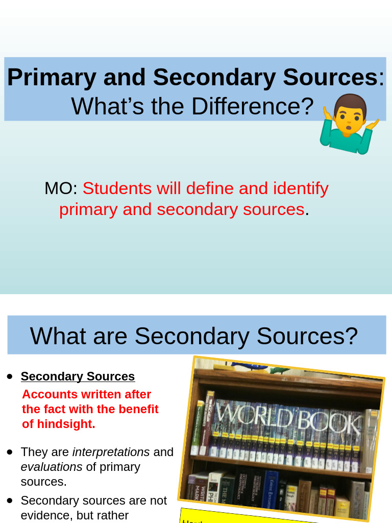 WS Secondary and Primary Sources | PDF