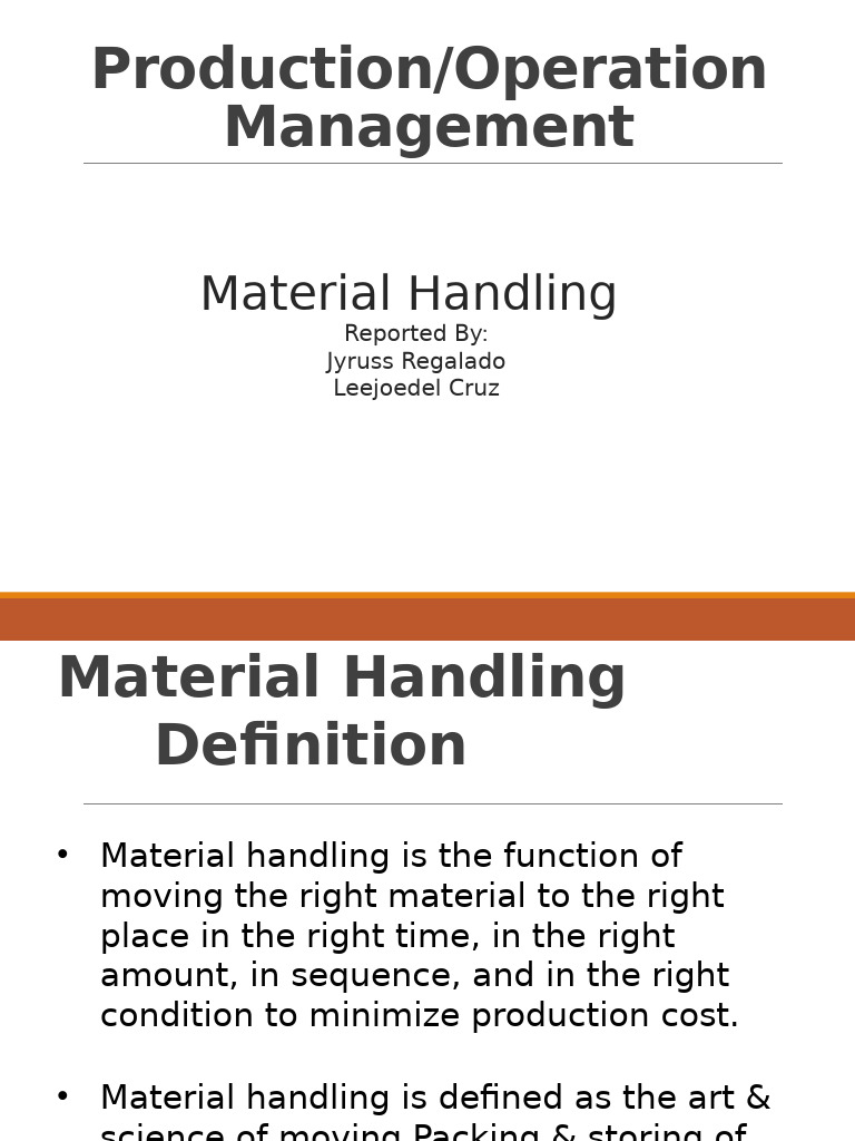 Report Material Handling Rev.5 | PDF | Production And Manufacturing ...