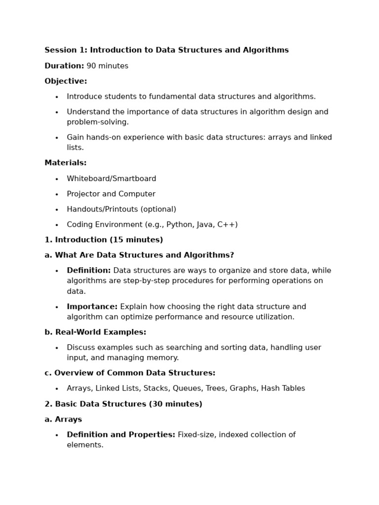 IT05 - Session 1 | PDF | Data Structure | Algorithms And Data Structures