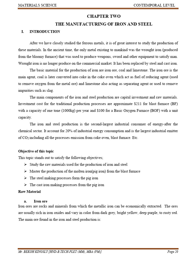Iron and Steel Manufacturing Process | PDF | Steelmaking | Blast Furnace