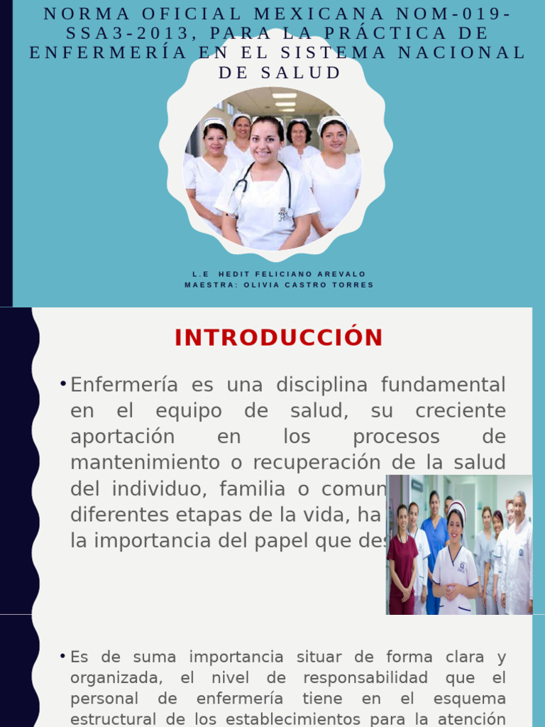 Norma 019 | PDF | Enfermería | Cuidado de la salud