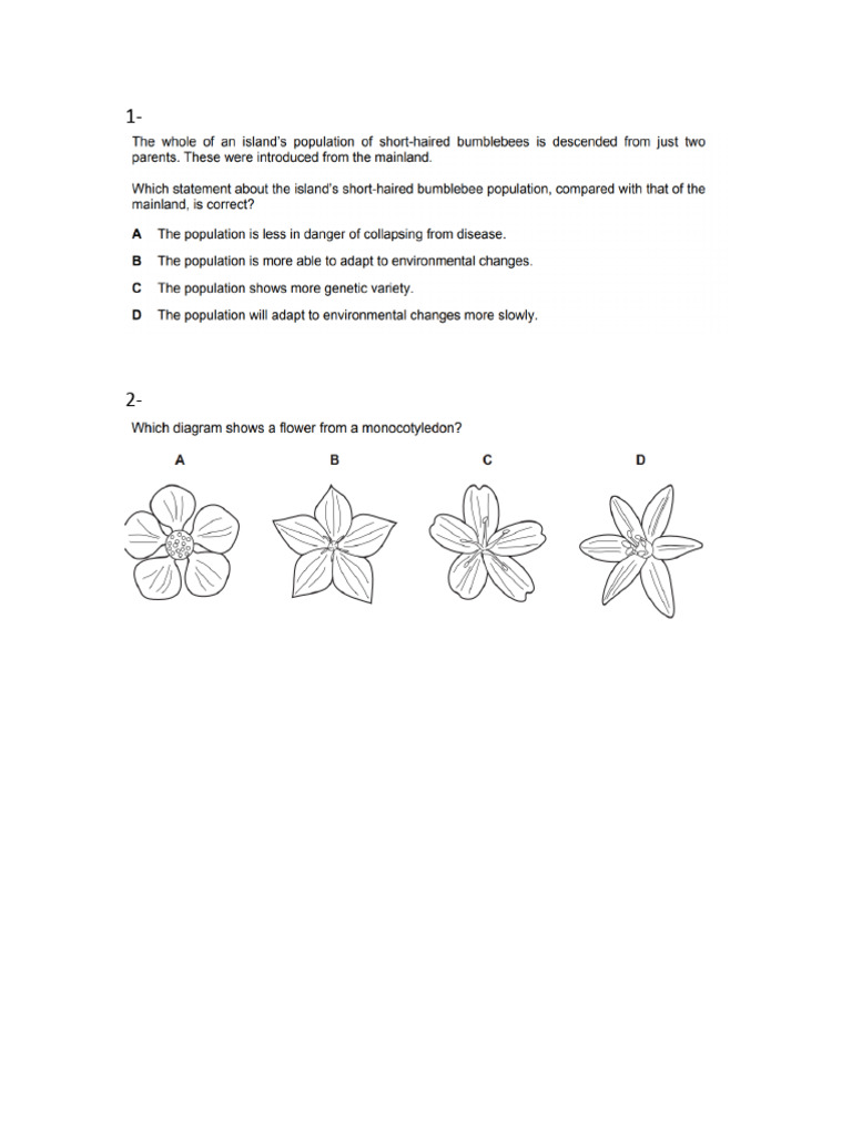 Biology 0610 IGCSE: Hard Questions | PDF