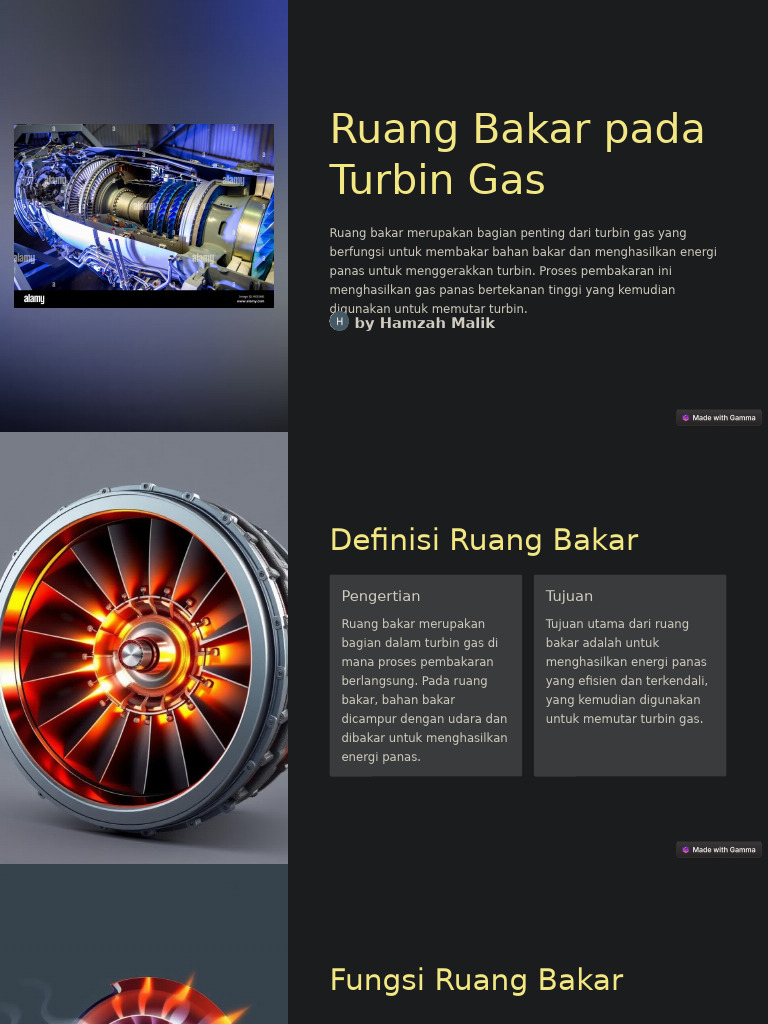 Fungsi dan Jenis Ruang Bakar Turbin Gas | PDF