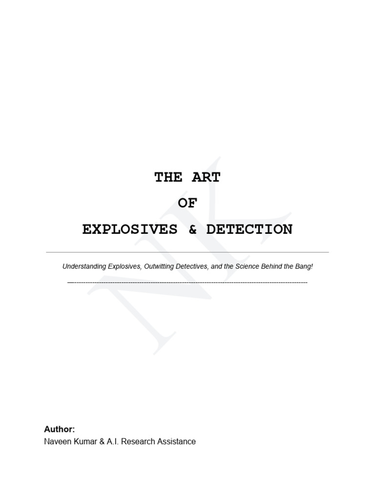Explosives: Detection, Forensics & Tactics | PDF | Improvised Explosive ...