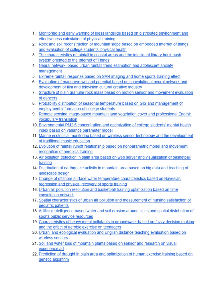 Arabian-Journal-of-Geosciences-retractions | PDF | Internet Of Things | Ecology