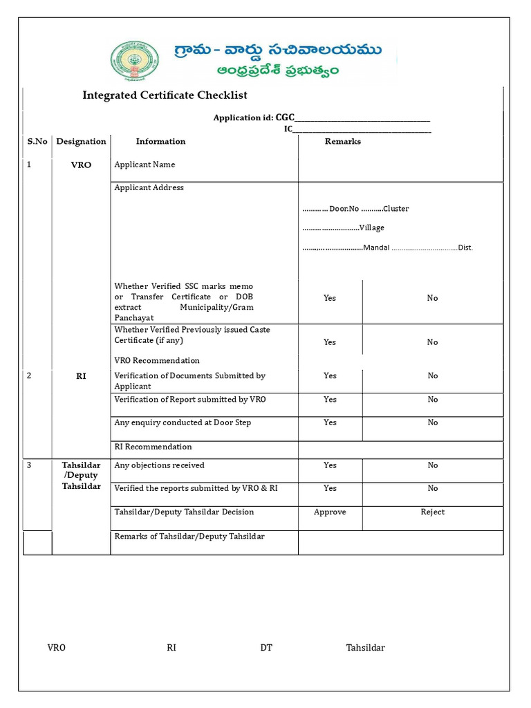 Checklist IC CGC | PDF