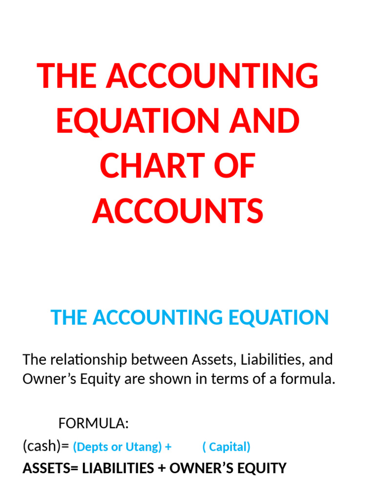 THE-ACCOUNTING-EQUATION-AND-CHART-OF-ACCOUNTS-9-lesson3 | PDF