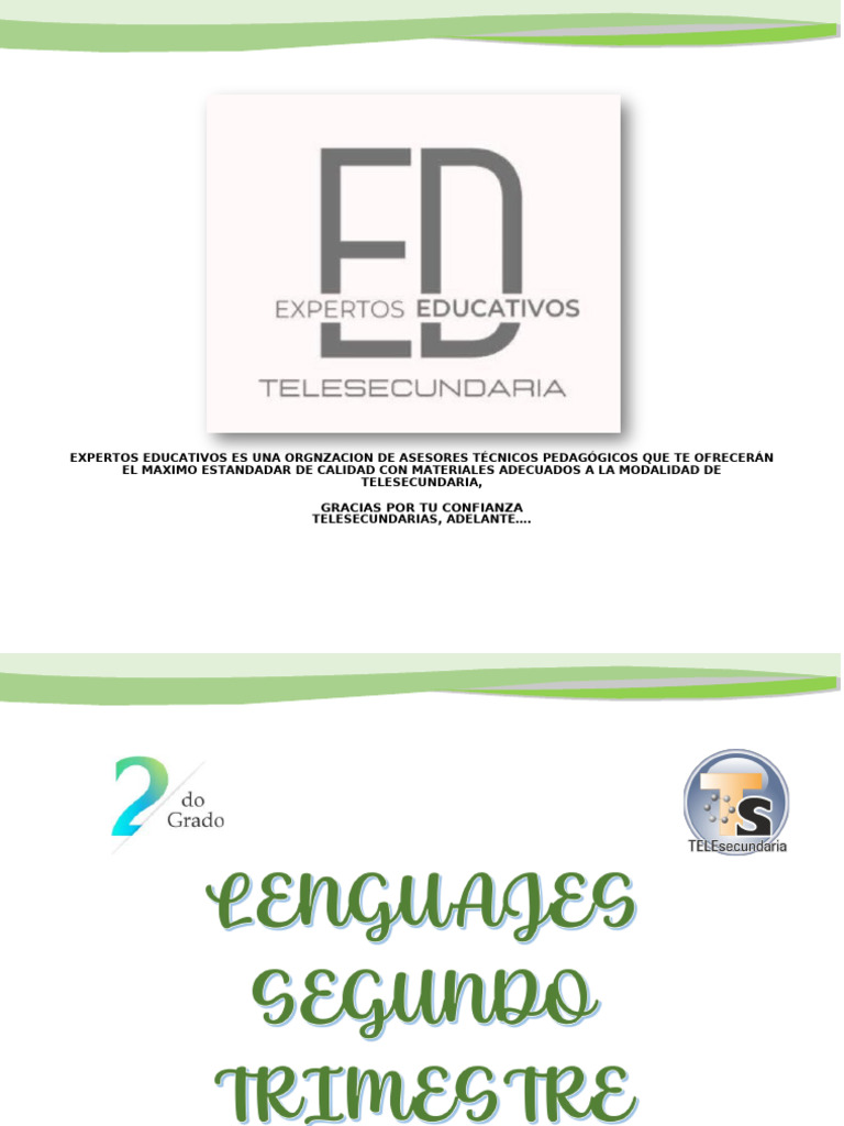 Lenguajes 2trim 2do Exedu | PDF | Teatro | Cuentos