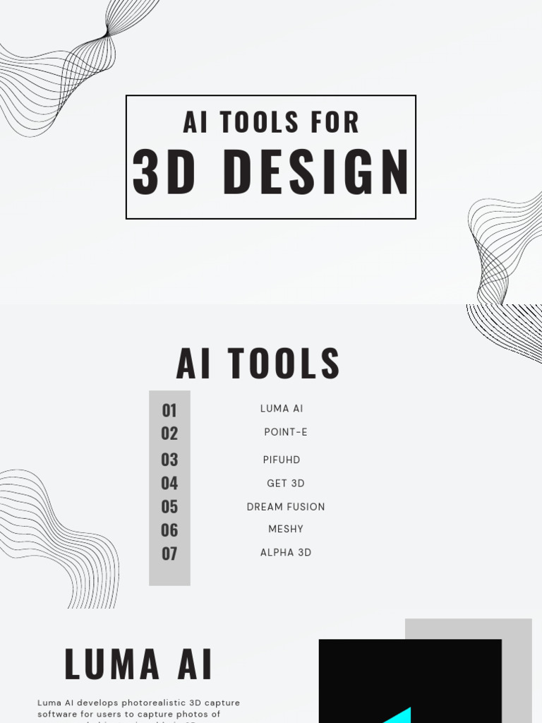 5 Ai Tools for 3d Design | PDF