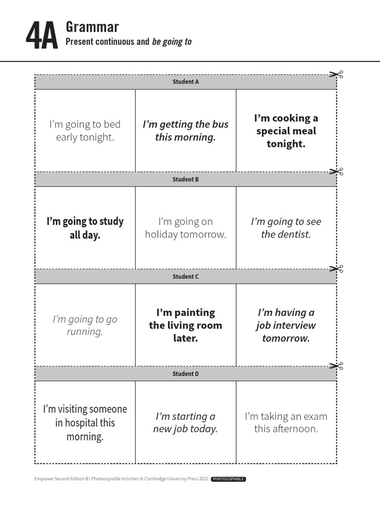 Empower Pre-Intermediate Photocopiable - Unit 4 | PDF | Linguistics