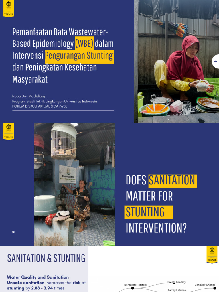 Universitas Indonesia - WBE Stunting | PDF | Sanitation | Hydraulic Engineering