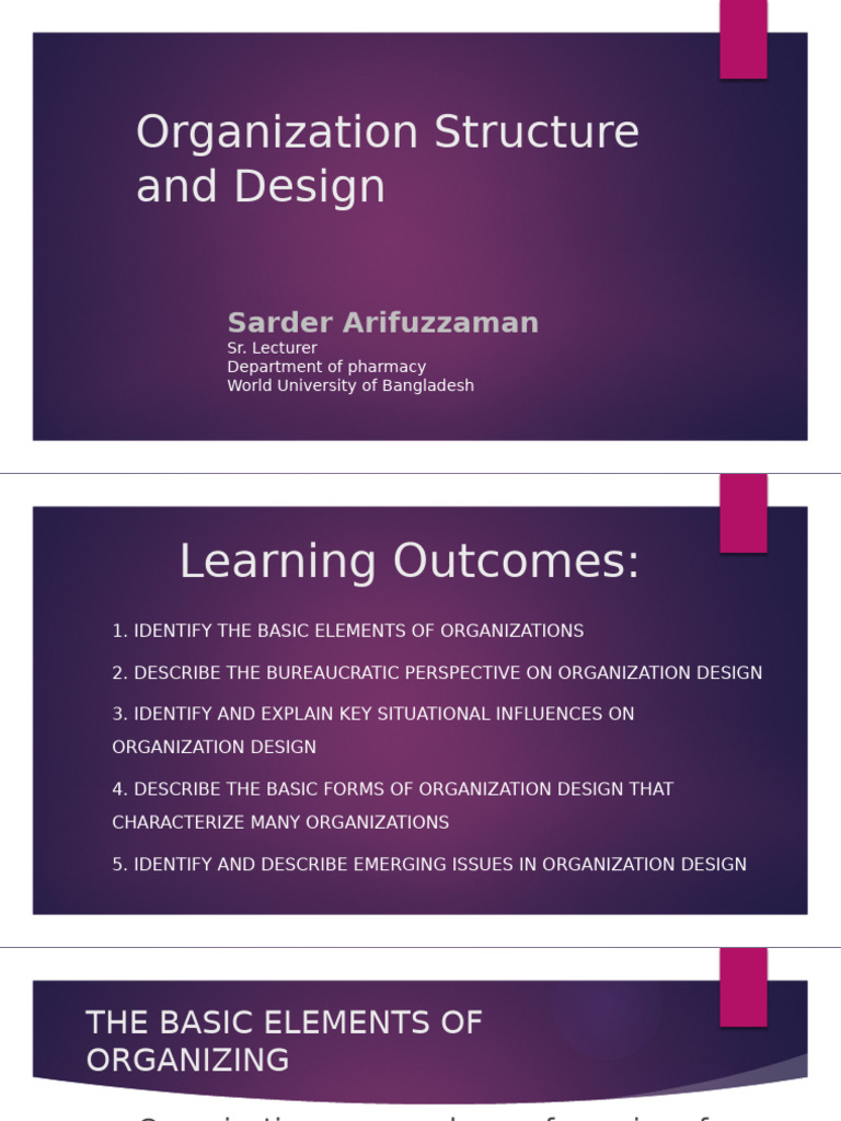 Chapter 6 Organization Structure and Design | PDF | Bureaucracy | Business