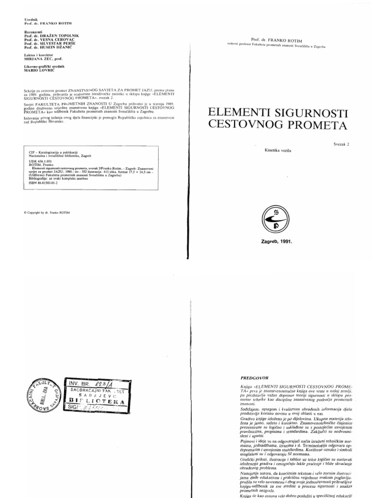 Franko Rotim - Kinetika Vozila (Svezak 2) | PDF