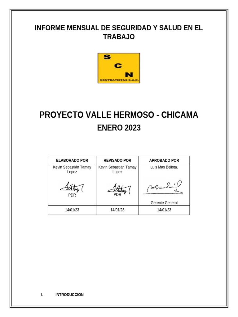 Informe Mensual de Seguridad y Salud en El Trabajo 04.01.2023 | PDF | Almacén