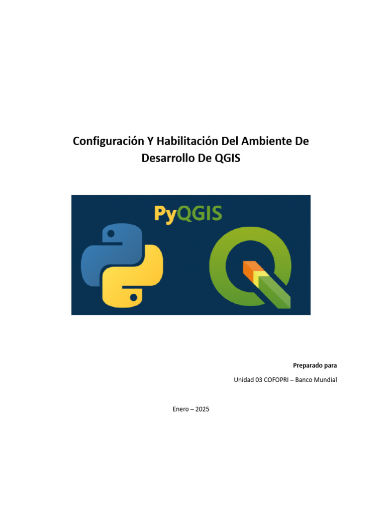 HDRM Configuración Y Habilitación Del Ambiente de Desarrollo de QGIS | PDF | Interfaz de línea ...