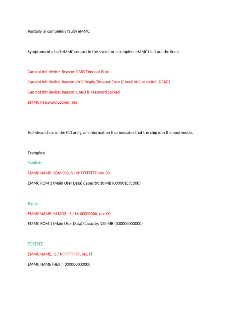 03-Partially or Completely Faulty eMMC | PDF