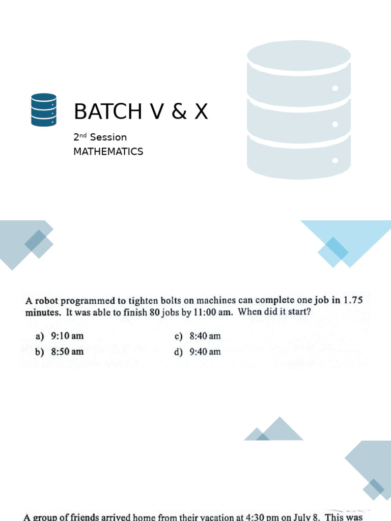 Batch V, X 2ND | PDF